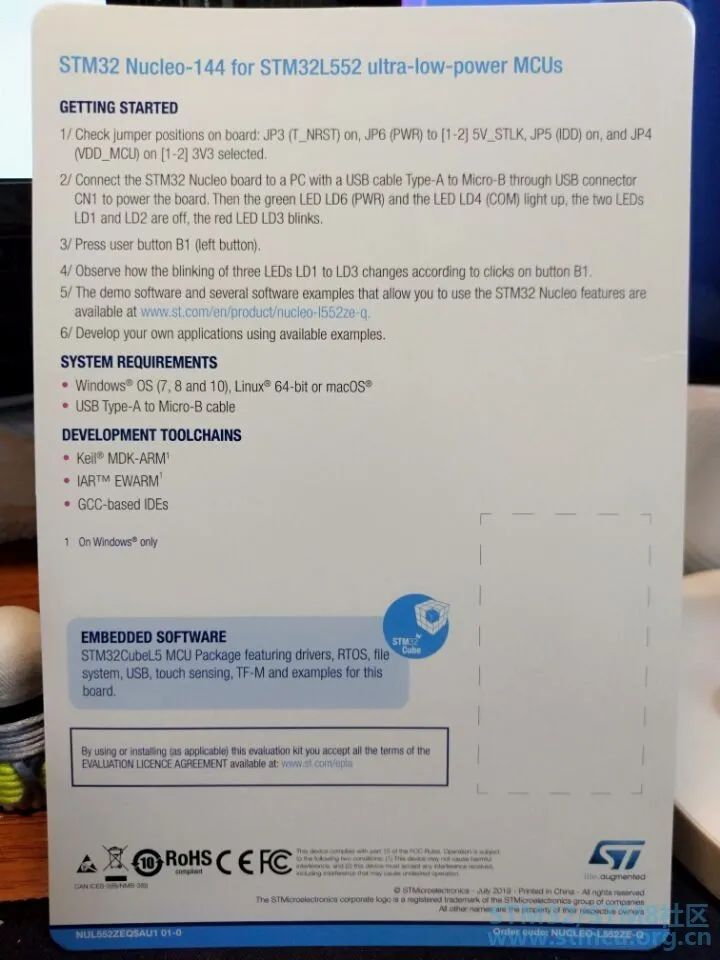 分享 | 人生中的首块STM32L552开发板——开箱-电子工程专辑