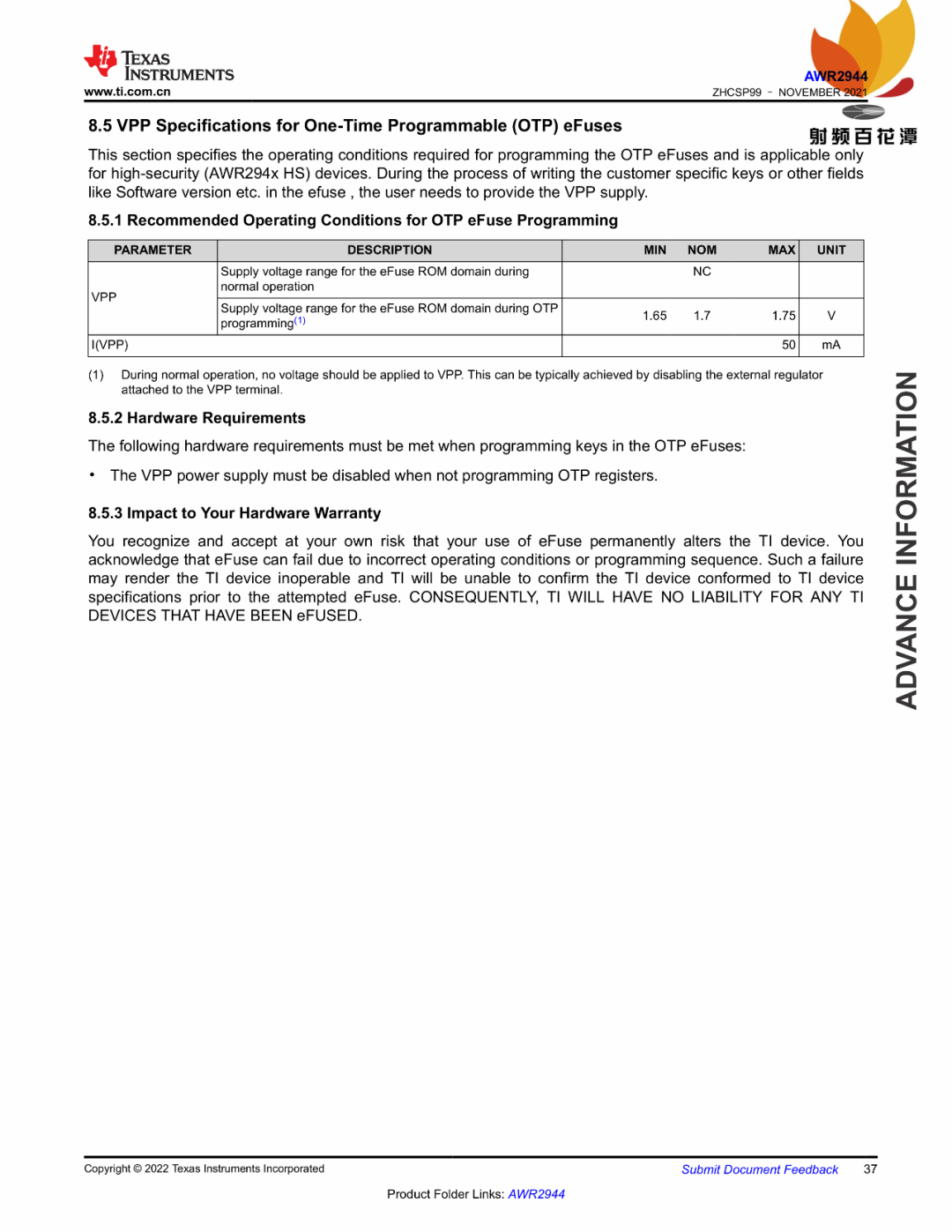 TI新款77G雷达芯片AWR2944芯片抢先看！-电子工程专辑