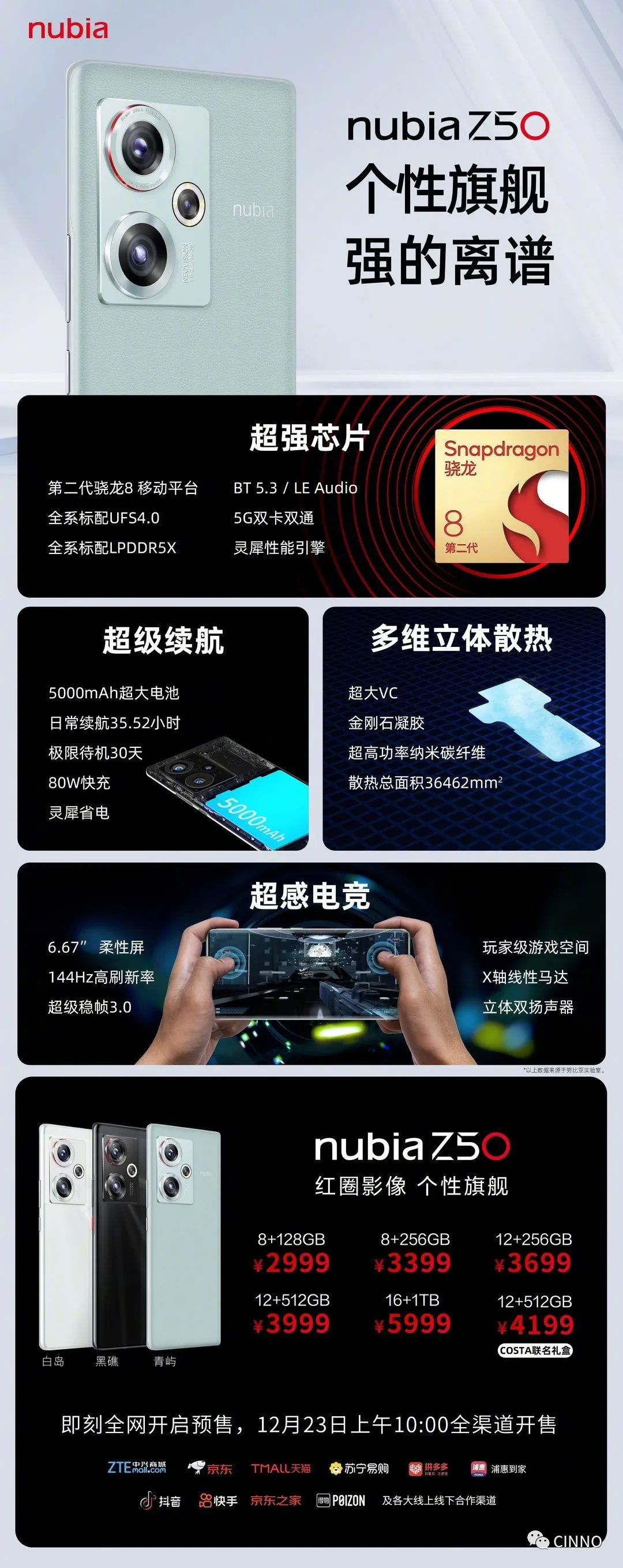 维信诺供屏！努比亚Z50发布：6.67吋双曲面OLED屏，2999元起-电子工程专辑