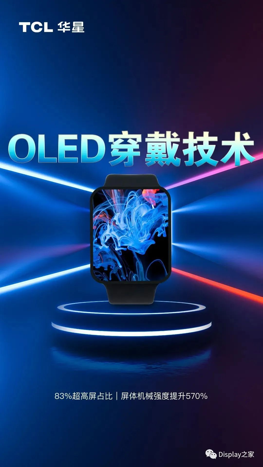 TCL华星已成功开发出可穿戴设备OLED技术：83%高屏占比，屏体机械强度提升570%-电子工程专辑