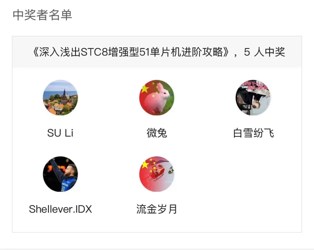 《深入浅出STC8增强型51单片机进阶攻略》抽奖送书结果-电子工程专辑