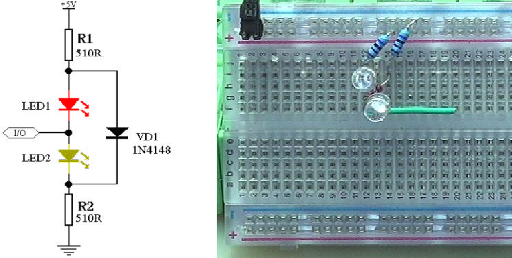 竟然如此巧妙！如何用1个GPIO控制2个LED显示4种状态-电子工程专辑