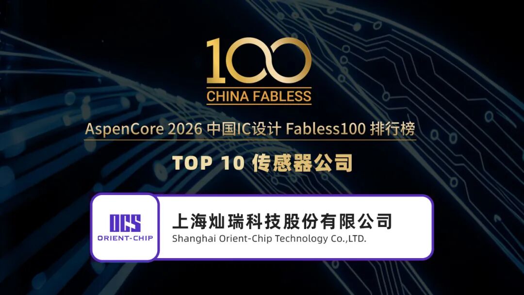 2026 Fabless 100 榜单发布，灿瑞科技蝉联传感器公司十强-电子工程专辑