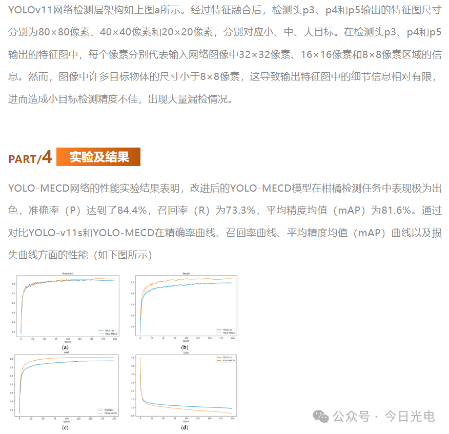 【光电智造】YOLO-MECD：基于YOLOv11的柑橘检测算法（附源代码）-电子工程专辑