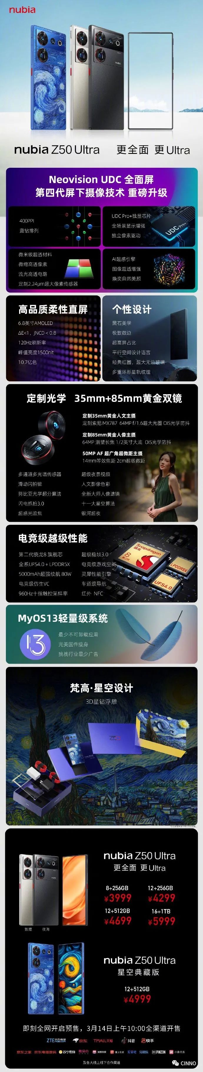 京东方供屏！努比亚Z50Ultra发布：6.8吋柔性OLED屏，3999元起-电子工程专辑