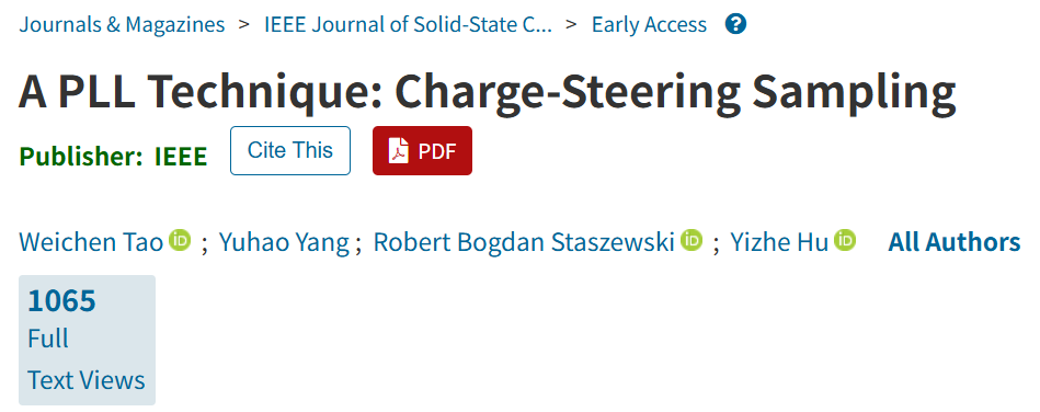中科大JSSC论文 极低抖动全数字锁相环 ——A PLL Technique: Charge-Steering Sampling-电子工程专辑