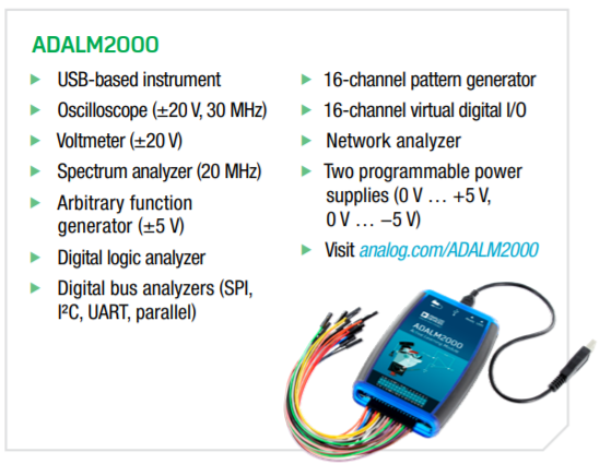 【官网直购】ADALM2000高级主动学习模块ADI官网现货发售！-电子工程专辑
