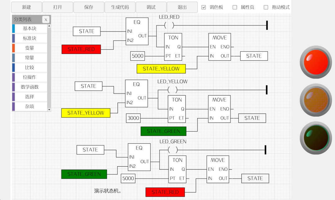 【产品应用】用AWTK和AWPLC快速开发嵌入式应用程序(7)-用状态机实现红绿灯-电子工程专辑