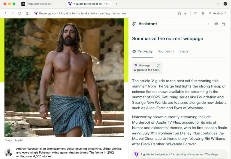 Perplexity的Comet浏览器现已向所有人免费开放-电子工程专辑