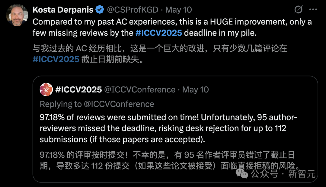 ICCV2025万篇投稿破纪录，作者被逼全员审稿！网友痛批不如GPT-电子工程专辑