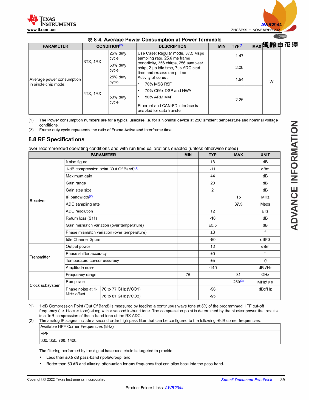 TI新款77G雷达芯片AWR2944芯片抢先看！-电子工程专辑