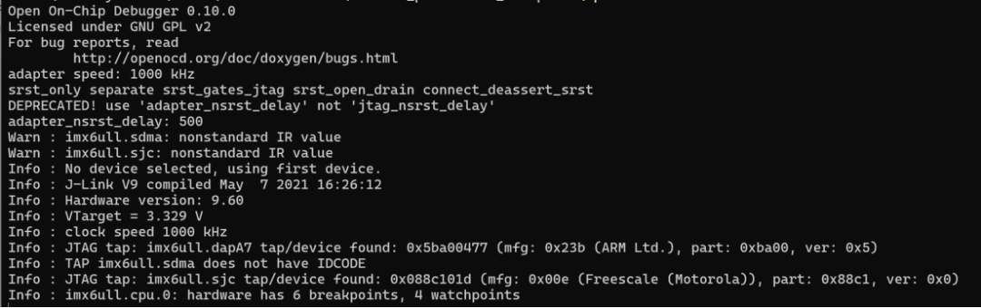 基于Jlink+OpenOCD的IMX6ULL下U-BOOT仿真调试环境搭建-电子工程专辑