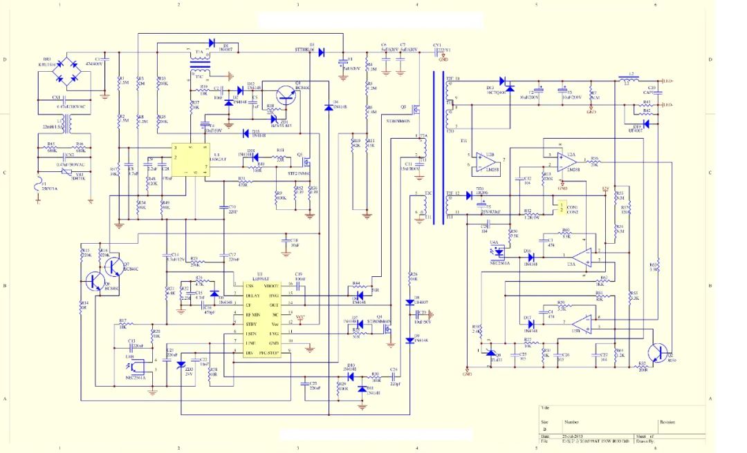 基于L6599的LLC电源相关电路图及文档-电子工程专辑