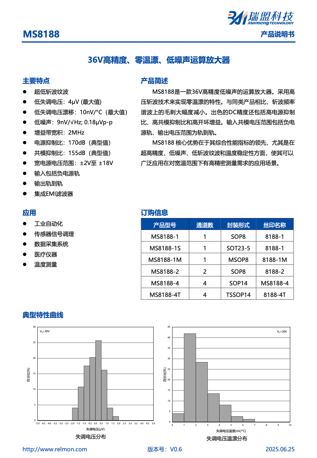 瑞盟MS8188-一颗适合做低速滤波器的精密运放-电子工程专辑