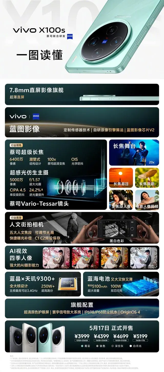 vivoX100s系列发布，京东方、维信诺、三星供OLED-电子工程专辑