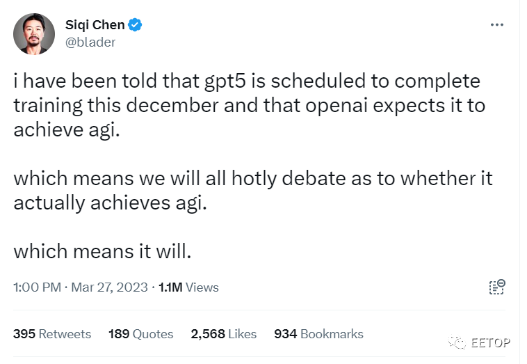 爆料！GPT-5今年Q4推出，实现通用AI，世界将天翻地覆巨变！-电子工程专辑